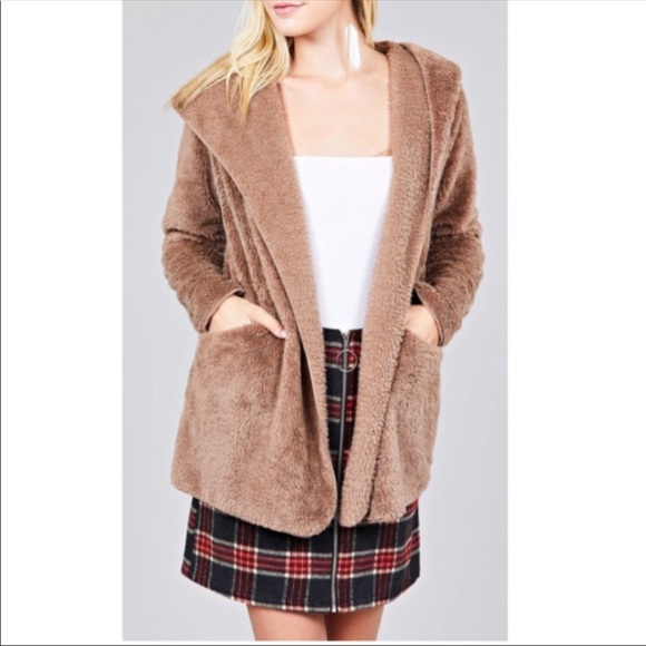 Jackets & Coats | Super Soft Faux Fur Open Front Hoodie Jacket | Poshmark